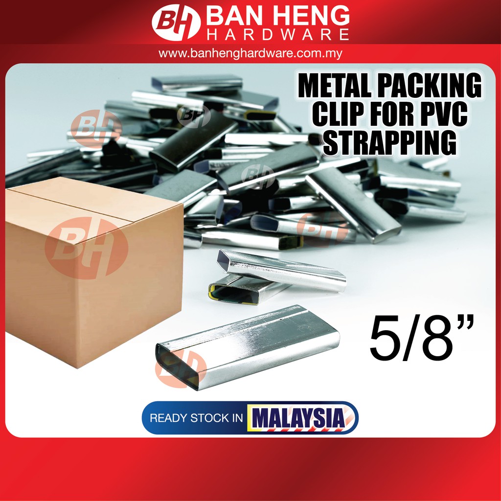 PVC STRAP METAL CLIPS 5/8'' 135PC +-/BOX | Shopee Malaysia