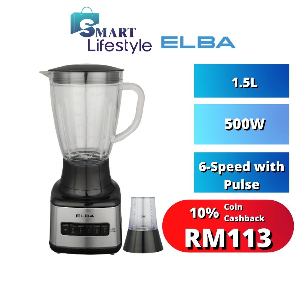 ELBA 6 Speed Control Blender (1.5L) EBG-K1556G(BK) | Shopee Malaysia