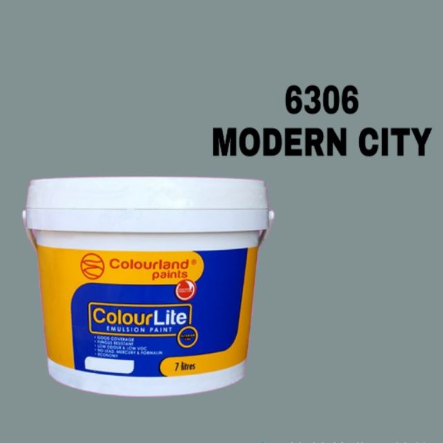 7LITRE COLOURLAND COLOURLITE EMULSION PAINT (6306 MODERN CITY) | Shopee ...