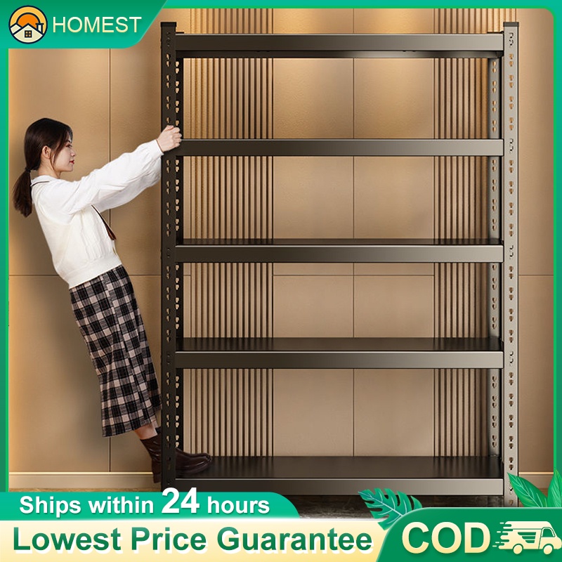 HM 3/4/5 Tier Metal Adjustable Boltless Rack Warehouse Rak Barang Rak ...