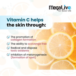 MEGALIVE Vitamin C 1000mg with Zinc and Vitamin D3 Effervescent Tablet | Shopee Malaysia