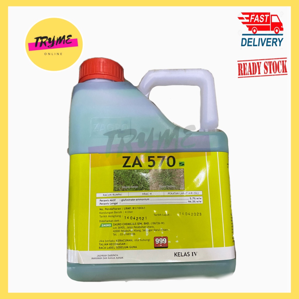 Racun Rumput Sambau Liat ZA 570(Glufosinate Ammonium) - 4L | Shopee ...