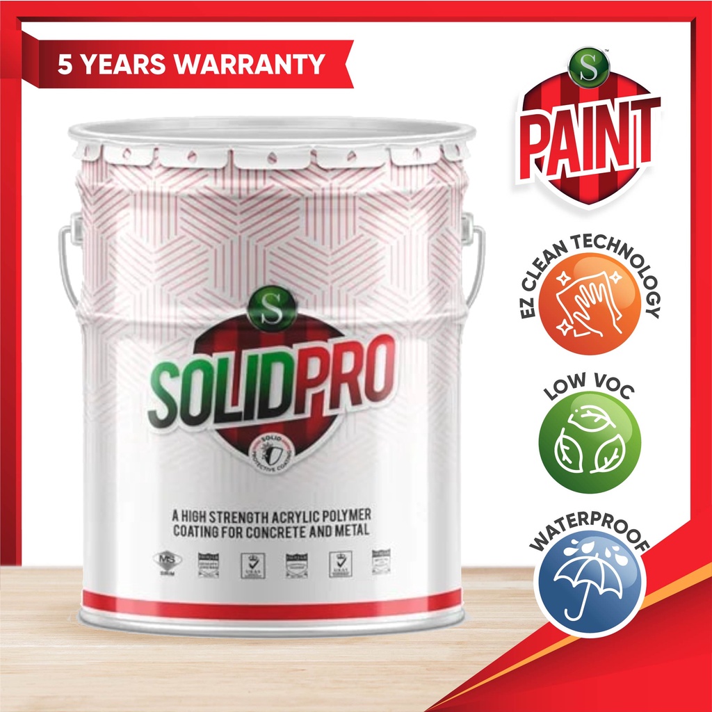 SOLIDPRO Solvent Based Anti Carbonation Paint TINT (5 Litres) | Shopee ...
