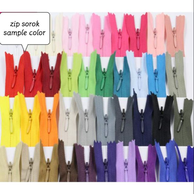 Zip sorok invisible zippers 10inch 1dozen (12pc) | Shopee Malaysia