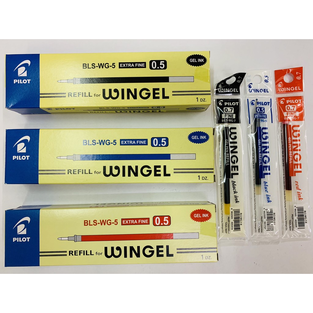 PILOT WINGEL PEN REFILL 0.5/0.7 (BLACK/BLUE/RED) | Shopee Malaysia