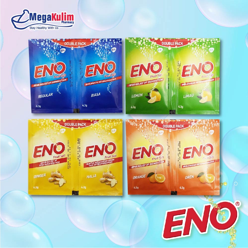 ENO Fruit Salt (Original / Orange / Lemon / Ginger) 2 Sachets (4.3g/Sac ...