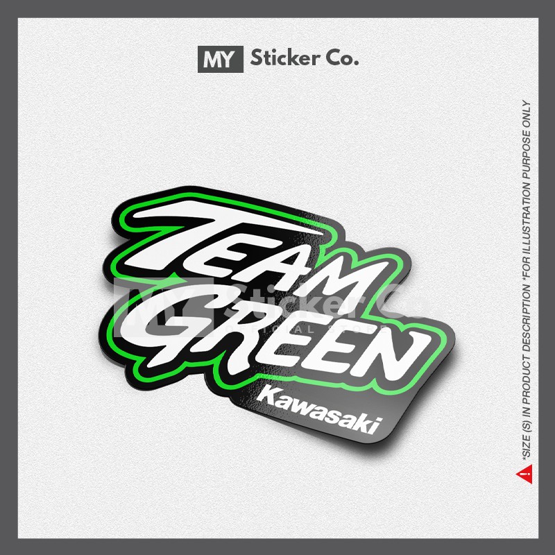 Sticker - Kawasaki Team Green | Shopee Malaysia