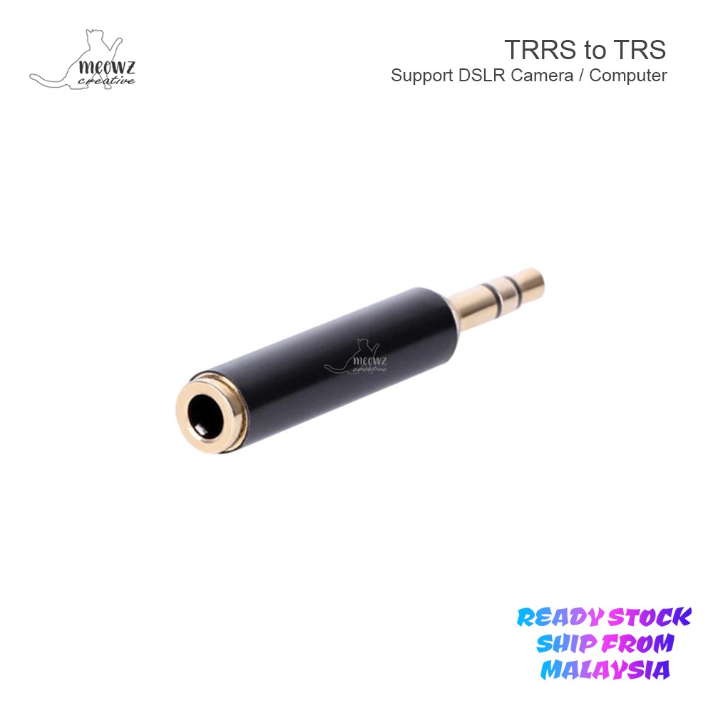 High Quality Gold Plated TRRS to TRS Adapter Converter for DSLR Camera ...