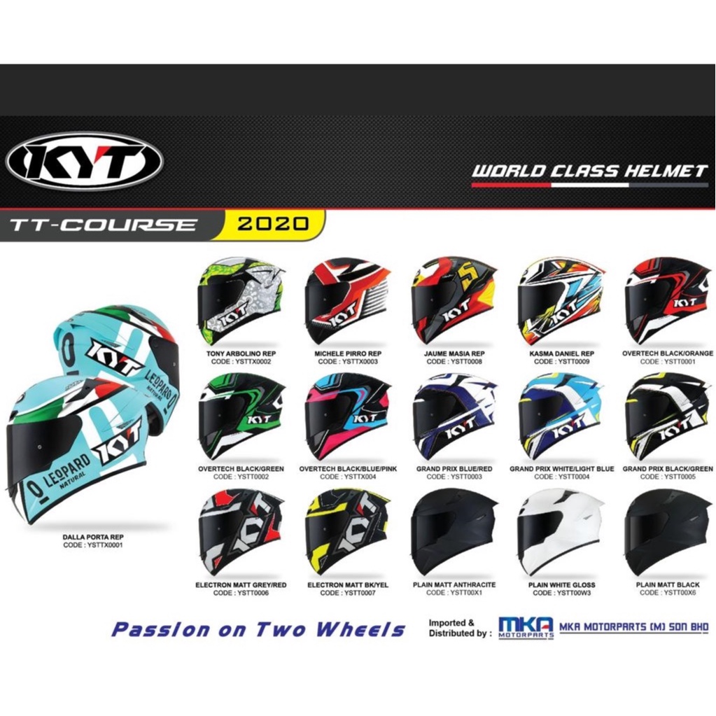 KYT TT COURSE FULL FACE HELMET | Shopee Malaysia