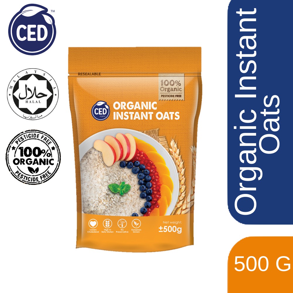 CED Organic Instant Oats 500gm | Shopee Malaysia