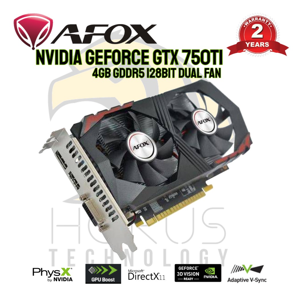 Portable GTX 750 Ti 2GB GDDR5 128 Bit Direct Gaming