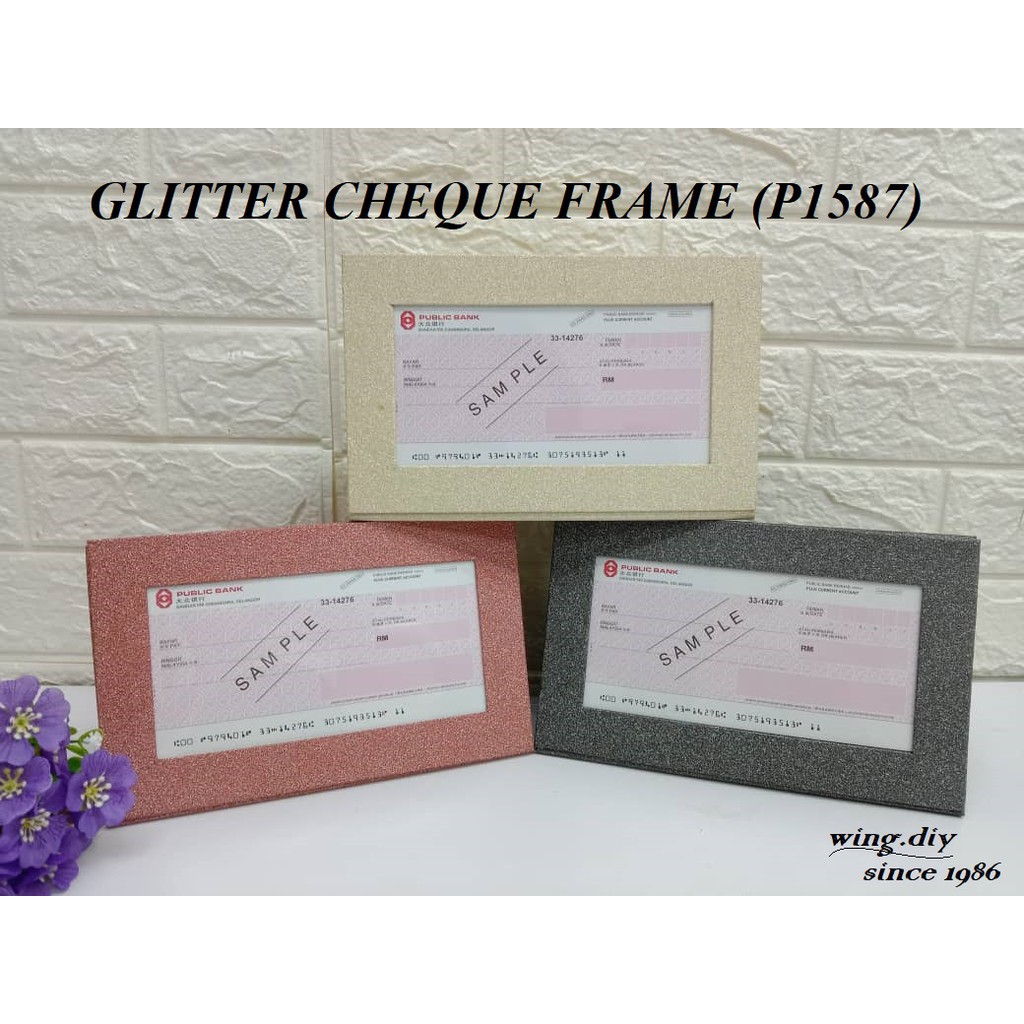 [READY STOCK] GLITTER CHEQUE FRAME/ FRAME CEK MAS KAHWIN/ DUIT HANTARAN ...