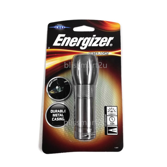 Energizer LED Metal Light 80 Lumens Torchlight Metal Casing Torch Light ...
