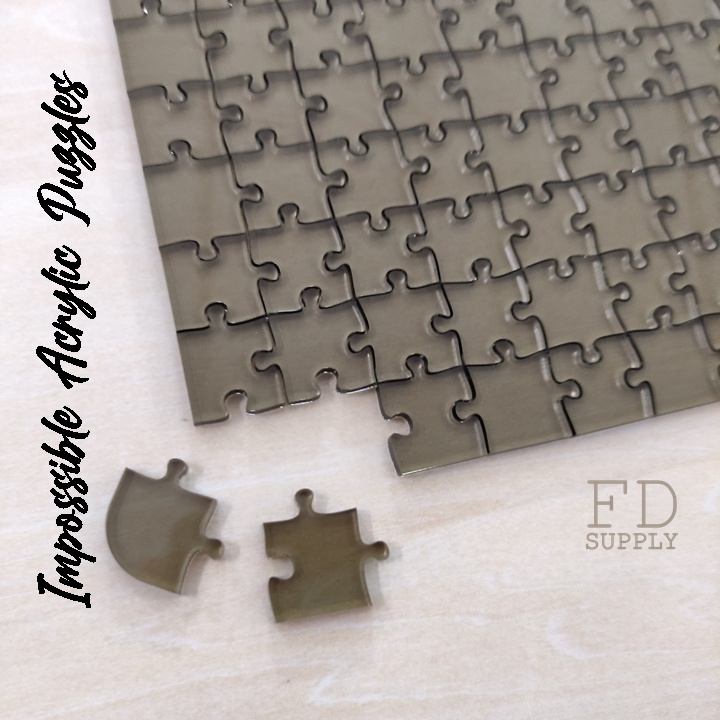 100pcs Impossible Acrylic Puzzle Transparent Jigsaw Puzzles | Shopee ...