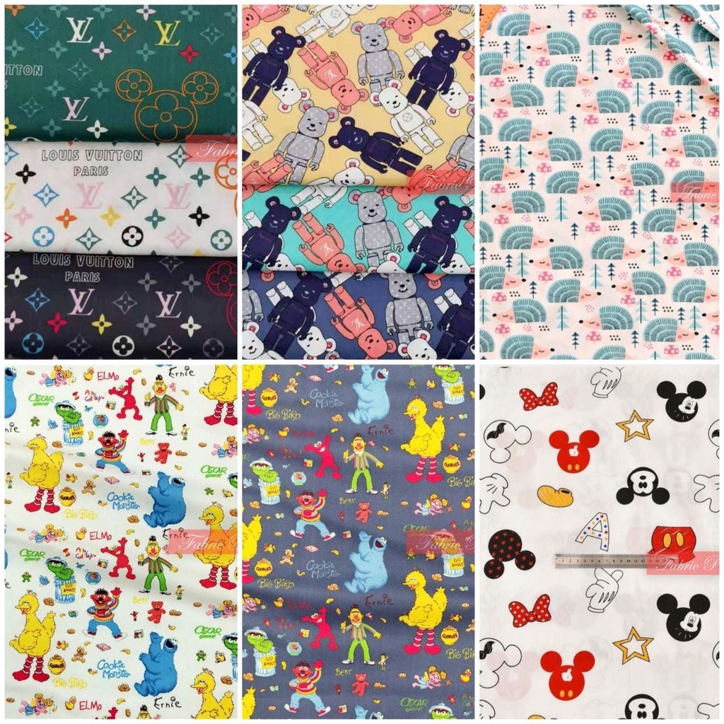 COMB COTTON / TWILL COTTON 60" ( A221 ELMO , LV , LV BEAR , MICKEY ...
