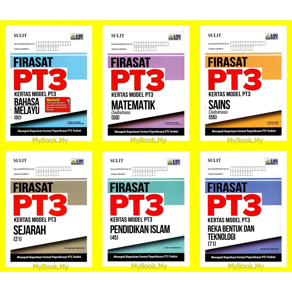 Myb Buku Latihan Firasat Kertas Model Pt3 9 Subjek Berbeza Ilmu