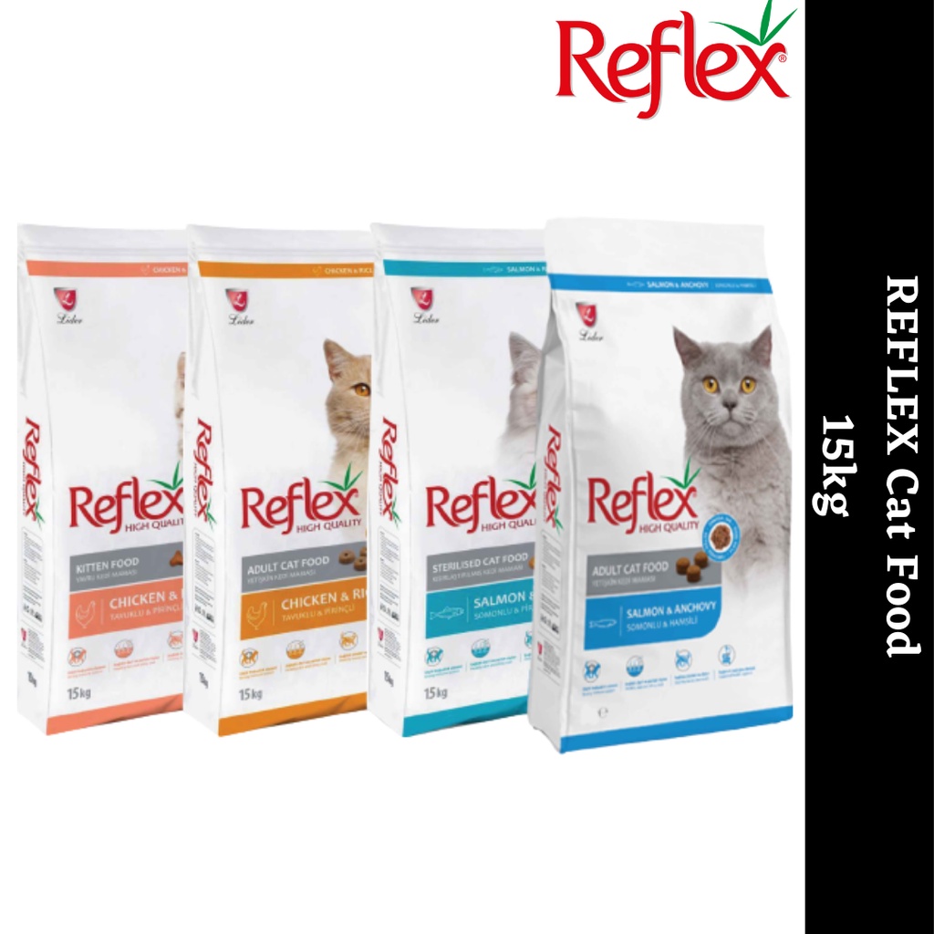REFLEX Kitten Chicken/Sterilised Salmon/Salmon&Anchovy 15KG | Shopee ...
