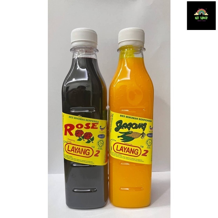 KORDIAL CAP LAYANG-LAYANG 375ml (SIRAP ROSE / KELADI / PISANG / JAGUNG ...