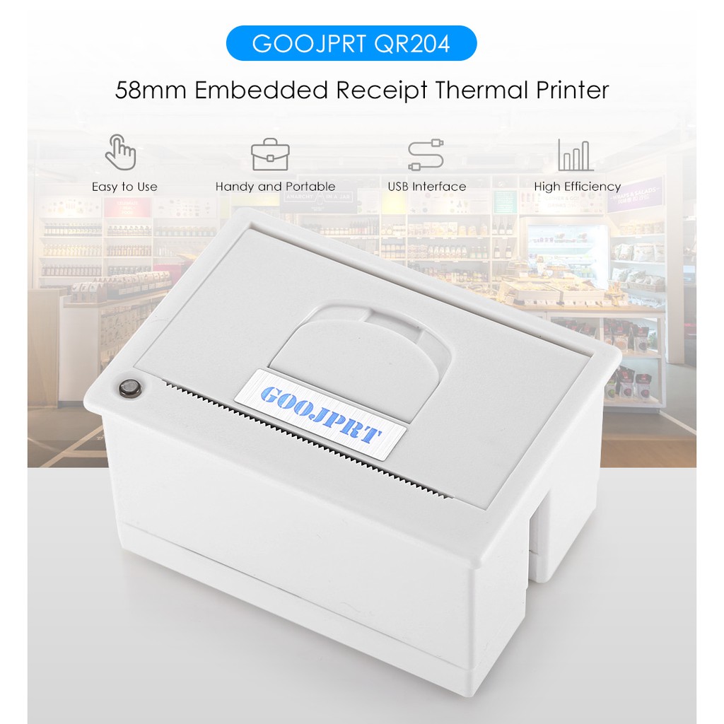 58mm Micro Embedded Receipt Thermal Printer Shop Restaurant Office ...