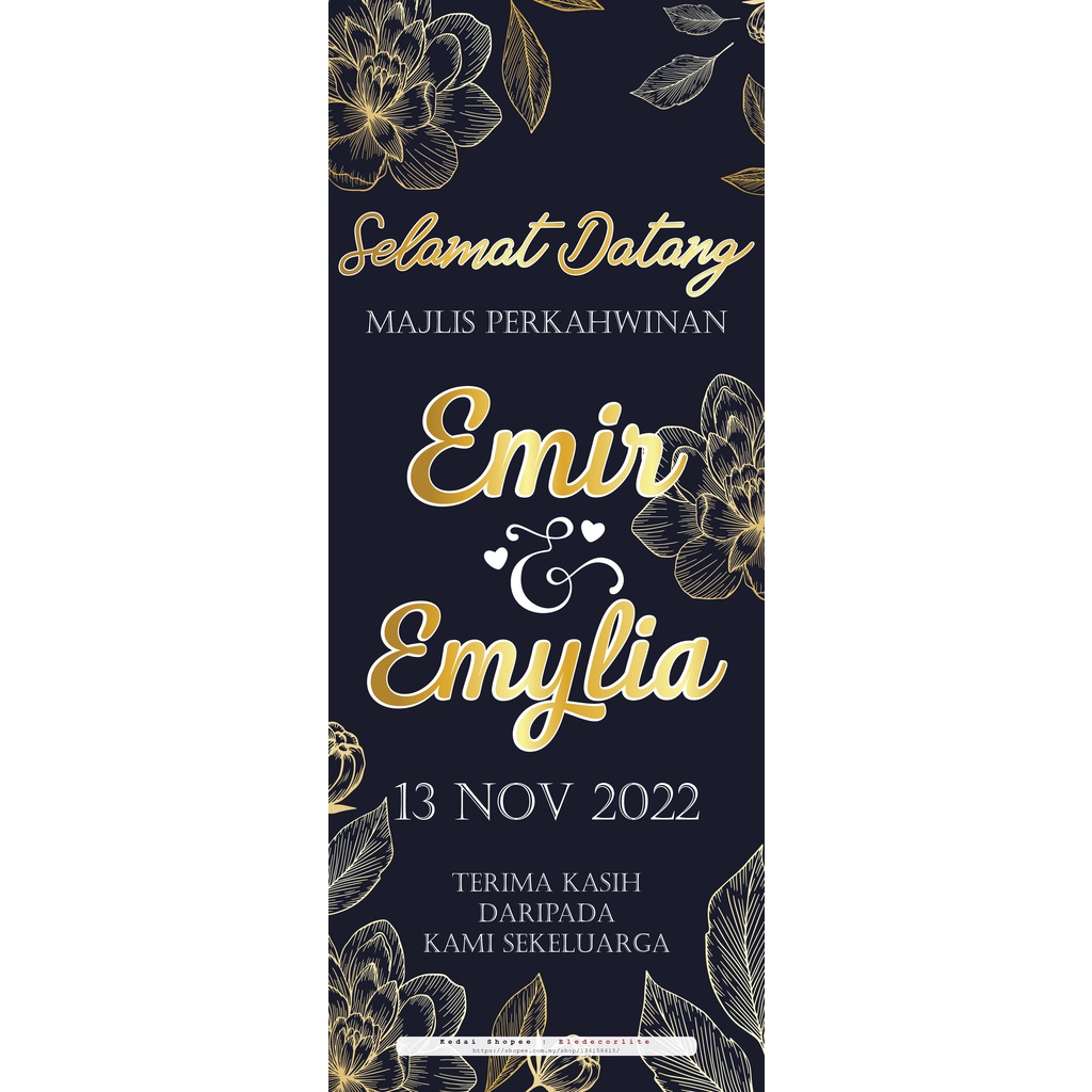 BUNTING KAHWIN 2 x 5/BANTING MAJLIS KAHWIN/WEDDING BANNER | Shopee Malaysia