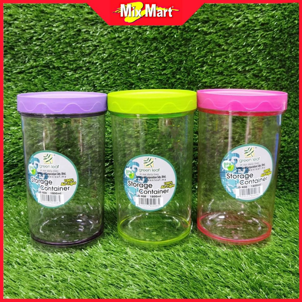 GreenLeaf Air Tight Round Storage Container 1800ml Assorted Colour ...