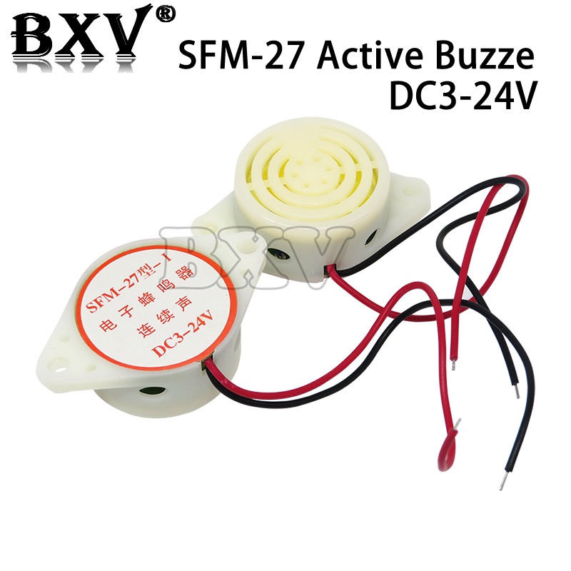 2PCS/LOT SFM-27 Active Buzzer High-decibel 3-24V 12V 95DB Electronic Buzzer Beep Alarm ...