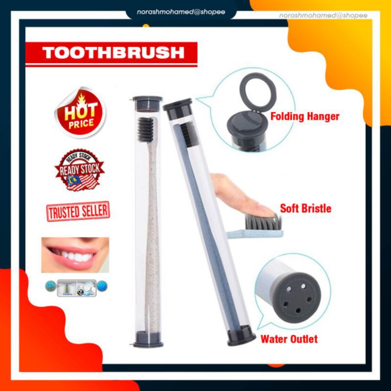 Berus Gigi Ultra Soft Oral Hygiene Bamboo Charcoal Toothbrush Solid ...