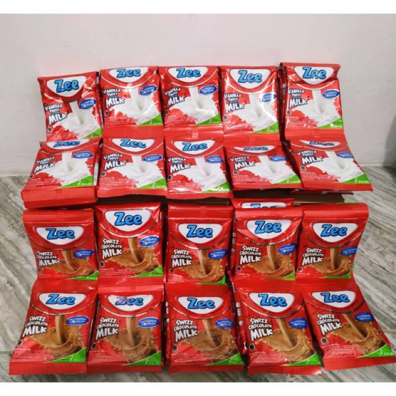 Zee Milk Powder Chocolate And Vanilla Sachet Renceng (10pcs x 40gr ...