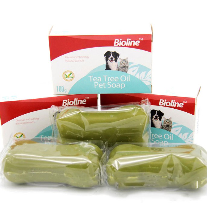 BIOLINE Pet Soap 100g Tea Tree Oil Soap Aloe Vera Soap Dog Soap Cat ...