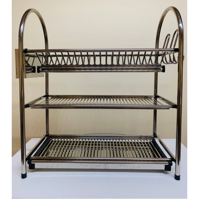 Stainless Steel 2-3 Layers Dishes Rack / Rak Pinggan Mangkuk | Shopee ...