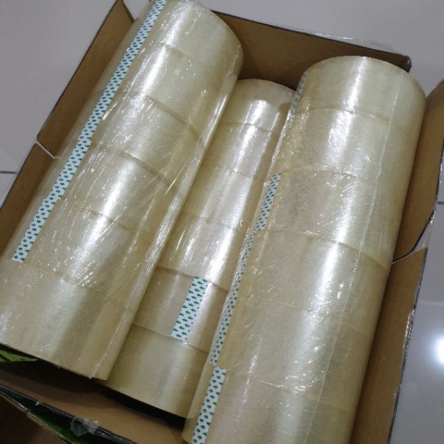 KMAX Ready Stock PACKING TAPE 2 INCH 48MM X 90 YARDS CLEAR TRANSPARENT ...