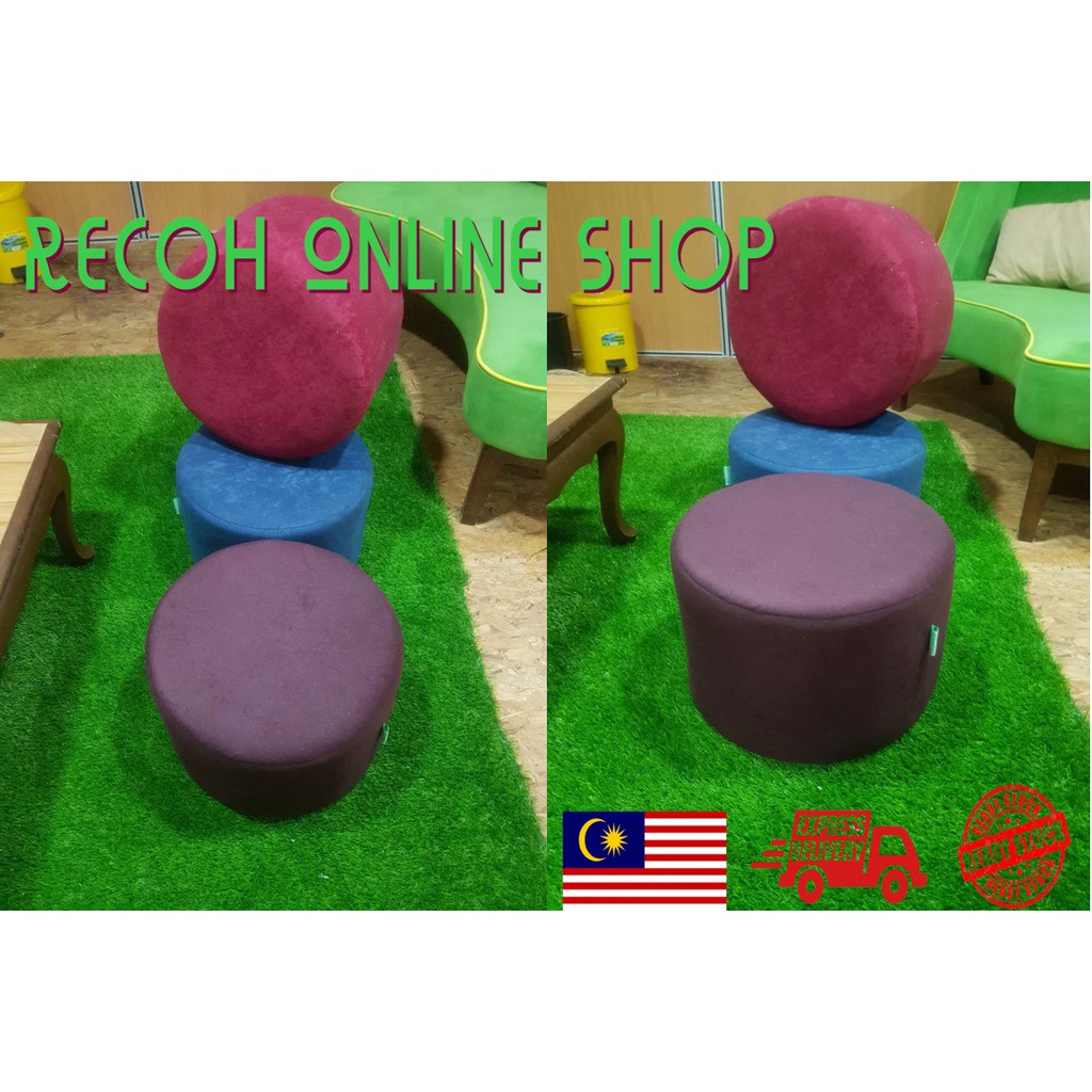 Ready Stock Small Round Stool ottoman side table sofa stool foot rest ...