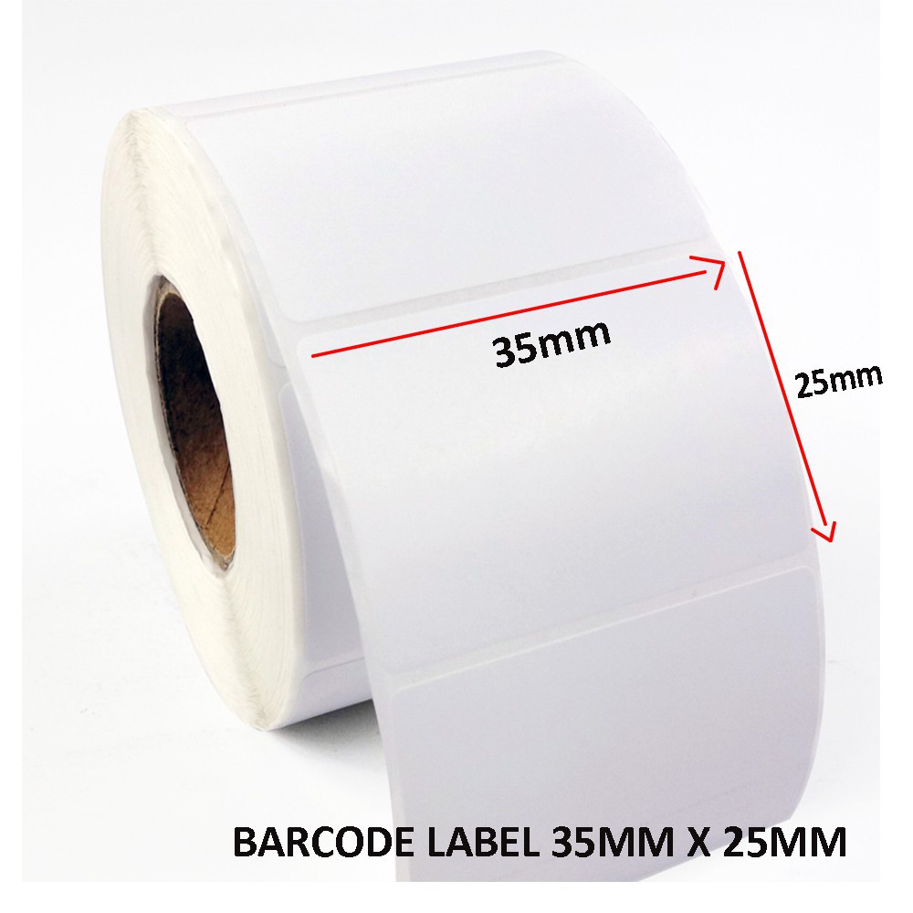 2000pcs 35mm x 25mm Blank Barcode Label Sticker Printing Labels Printer ...