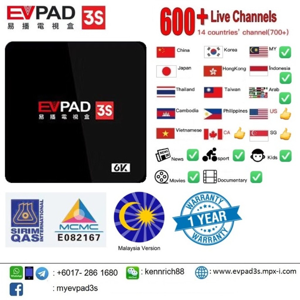 Evpad 3s 2GB ram + 16GB rom Android TVBOX Multimedia Player | Shopee ...