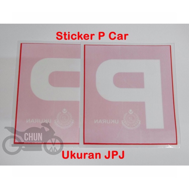 Sticker P Kereta (2pcs) Ukuran Jpj (Ready Stock) | Shopee Malaysia