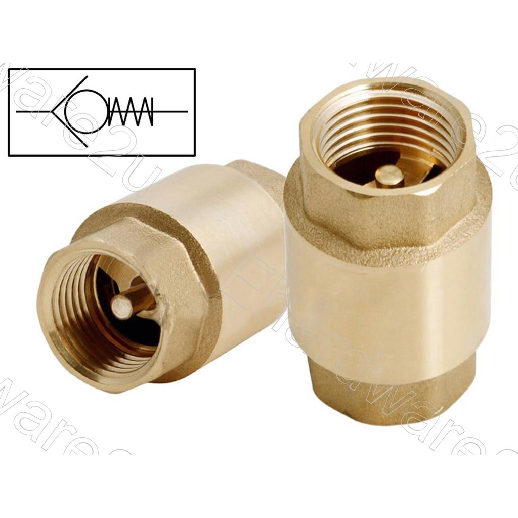 Heavy Duty Spring Loaded Lift Brass Check Valve With Brass Disc (YCVOS ...