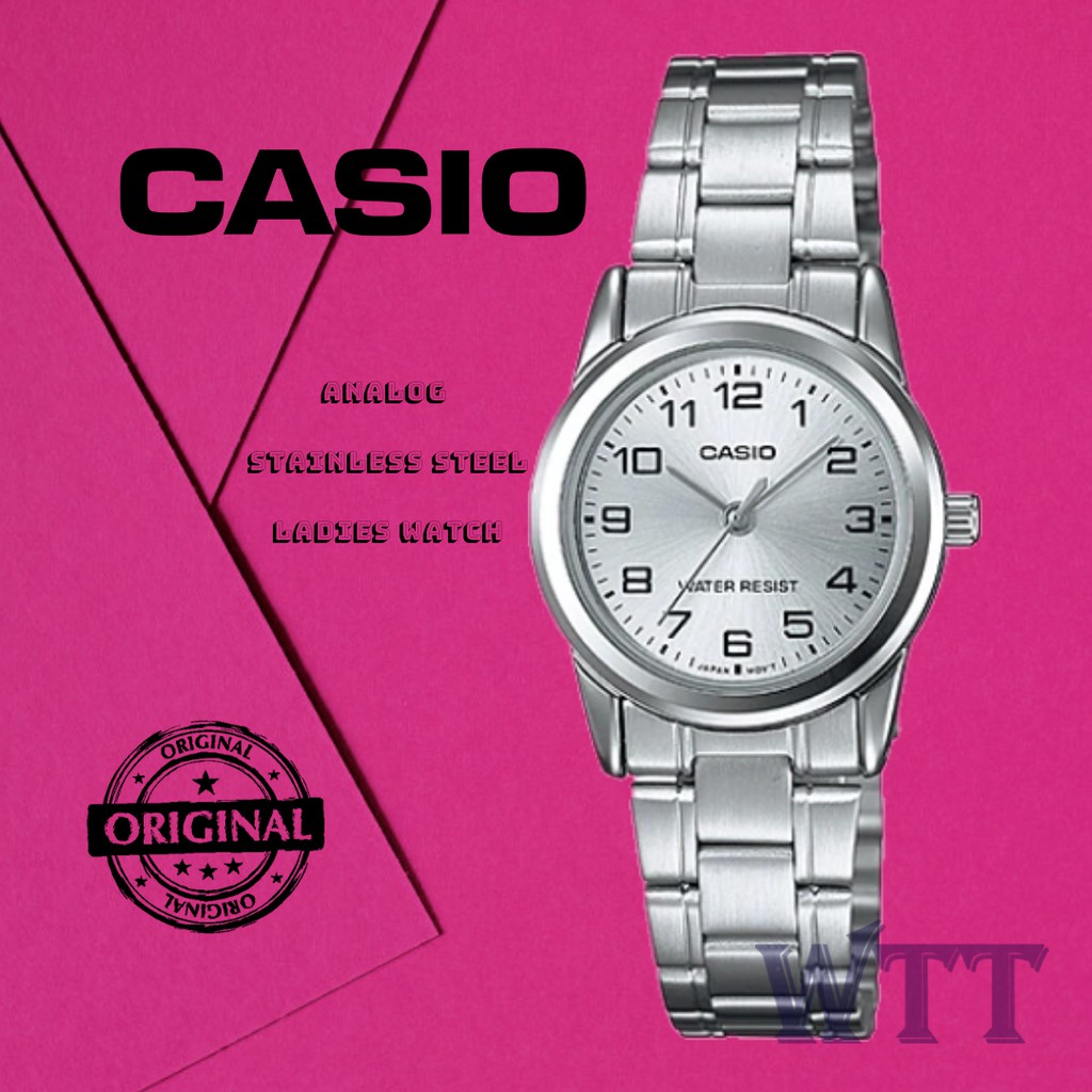 CASIO LTP-V001D-7B ANALOG LADIES CASIO WATCH FOR WOMEN JAM TANGAN ...