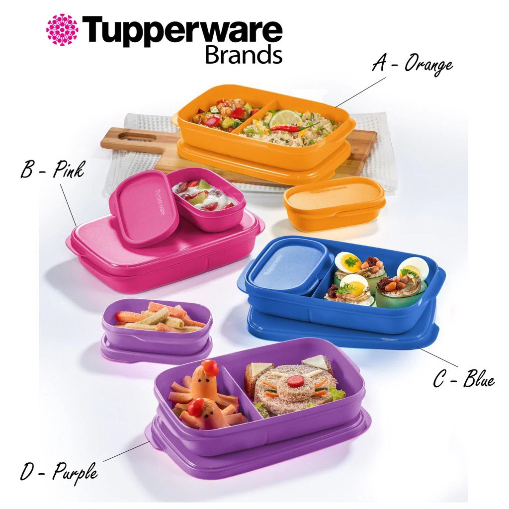 TUPPERWARE BENTO / LUNCH BOX WITH OUTER & INNER CONTAINER | Shopee Malaysia