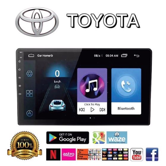 TOYOTA- READY STOCK 9/10 INCH ANDRIOD PLAYER WITH RADIO CLEAR -QLED ...