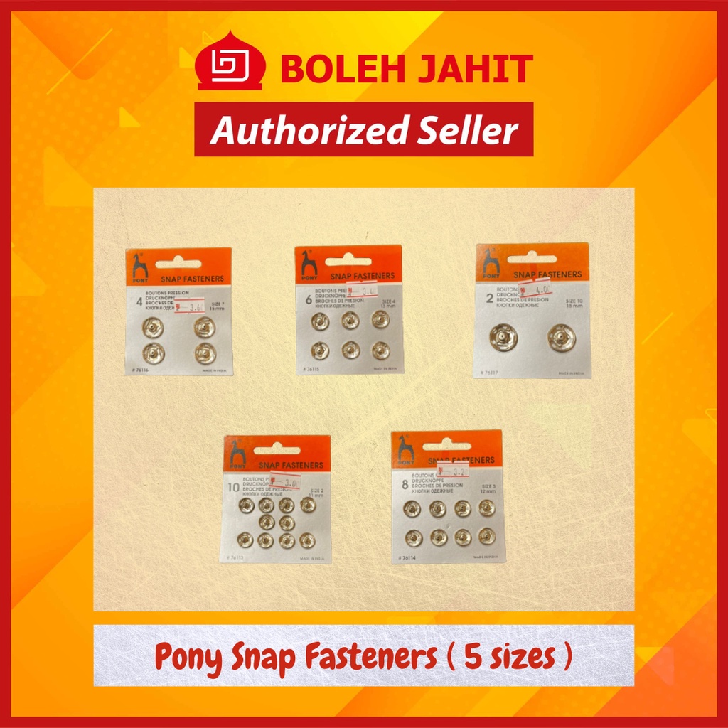 Pony Snap Fastener (button) | Shopee Malaysia