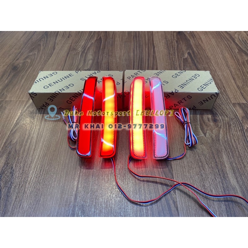 Perodua Alza 2014-2017 Rear Bumper Reflector LED Brake Light Lamp Red ...