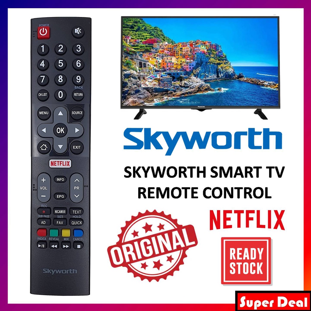 [ORIGINAL] SKYWORTH SMART TV NETFLIX REMOTE CONTROL (539C-266720-W010 ...