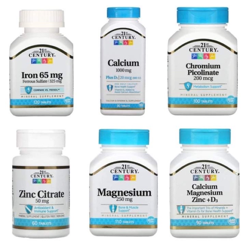 (Ready Stock) 21st Century, Iron, Calcium, Chromium Picolinate, Zinc ...