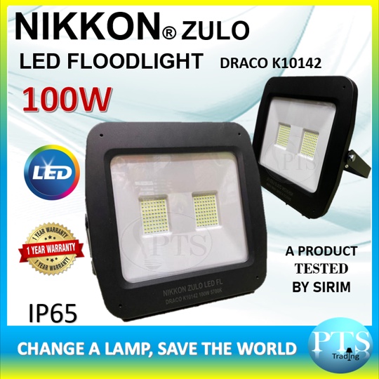 NIKKON 100W Draco Zulo K10142 LED FloodLight IP65 Spot light outdoor Waterproof (DAYLIGHT ...
