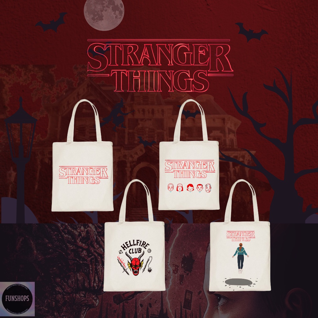 STRANGER THINGS TOTEBAG SERIES | Shopee Malaysia