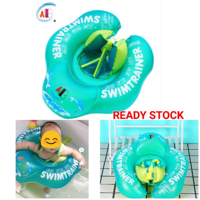 Baby Swim Ring Green Swimming Neck Fasten Pool Float Swim Trainer ...