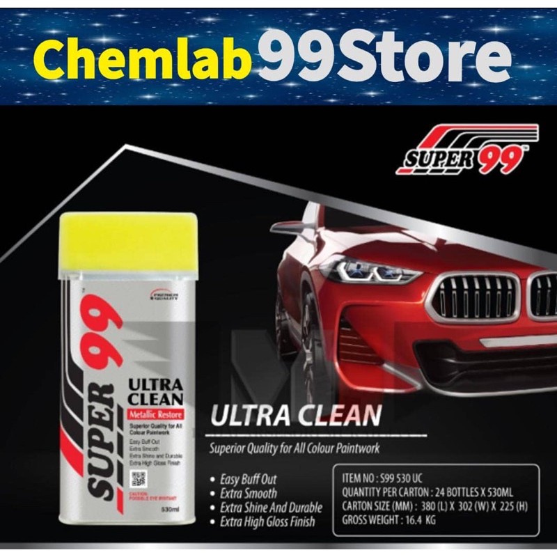 SUPER 99 ULTRA CLEAN METALLIC RESTORE LIQUID WAX 530ML (MADE IN ...
