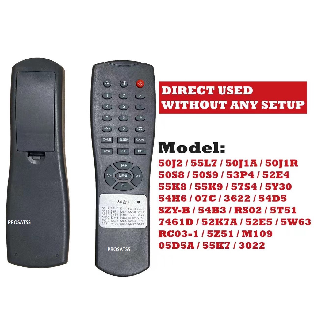 Remote control 30 IN 1 (For old china tv model) | Shopee Malaysia