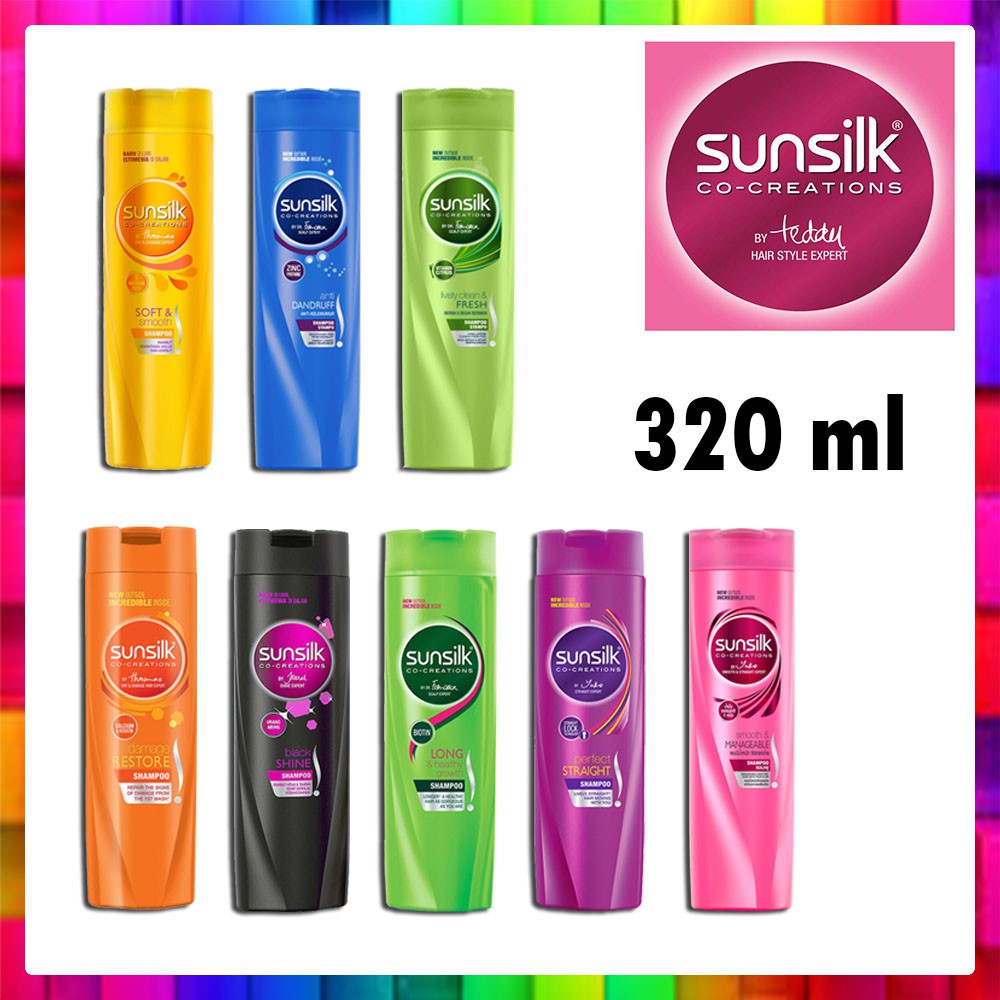 Sunsilk Shampoo 320ml Syampu Rambut Anti Dandruff, Hairfall Solution ...
