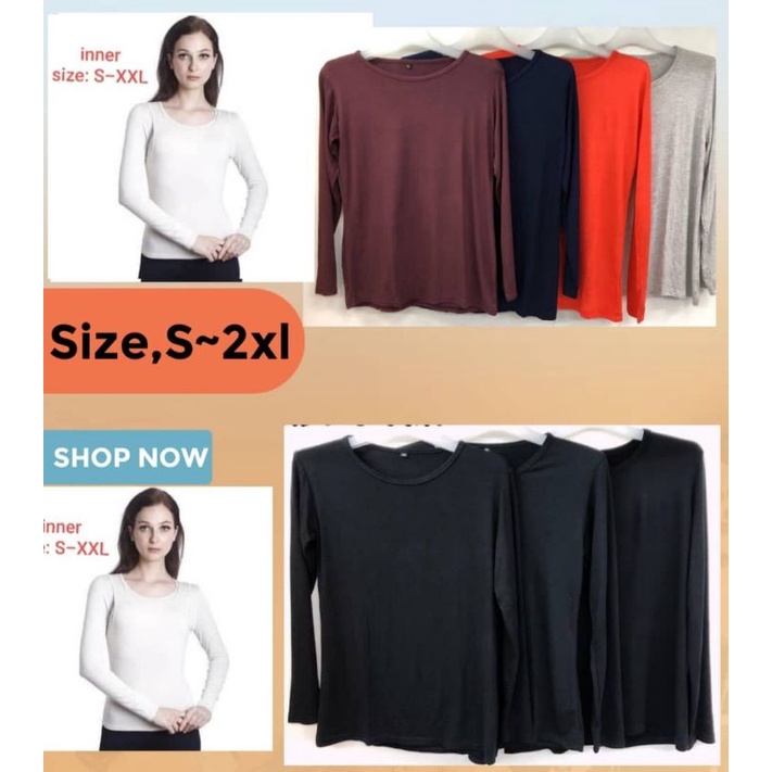 Inner baju lengan panjang best quality harga murah | Shopee Malaysia
